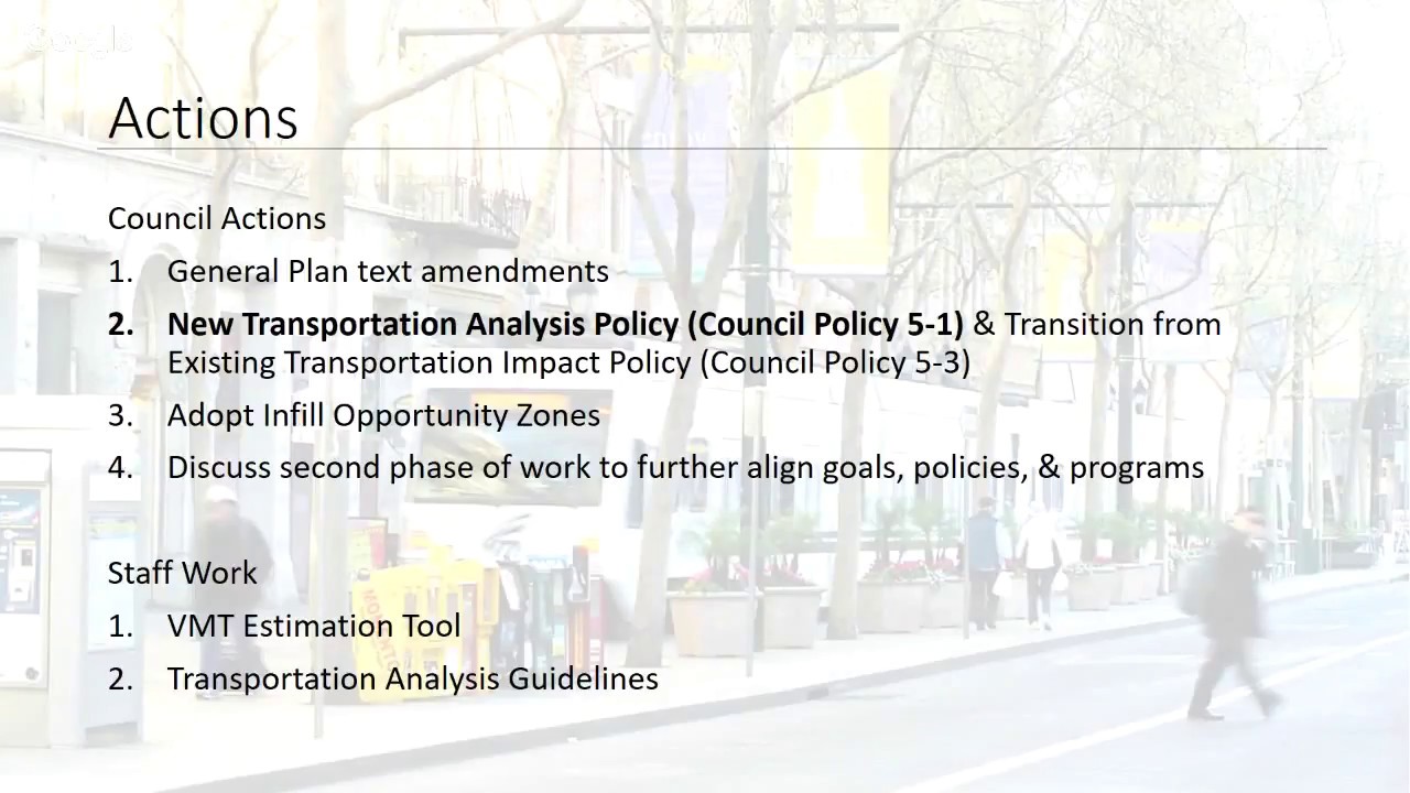 San Jose SB 743 based Transportation Analysis Update (VMT Policy ...