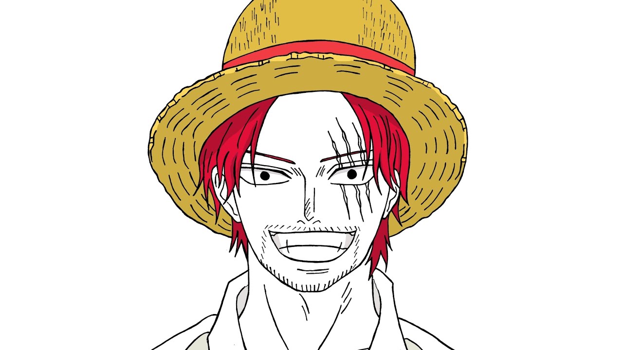 How To Draw Shanks (Straw hat ) | Step by Step | one piece | drawing ...