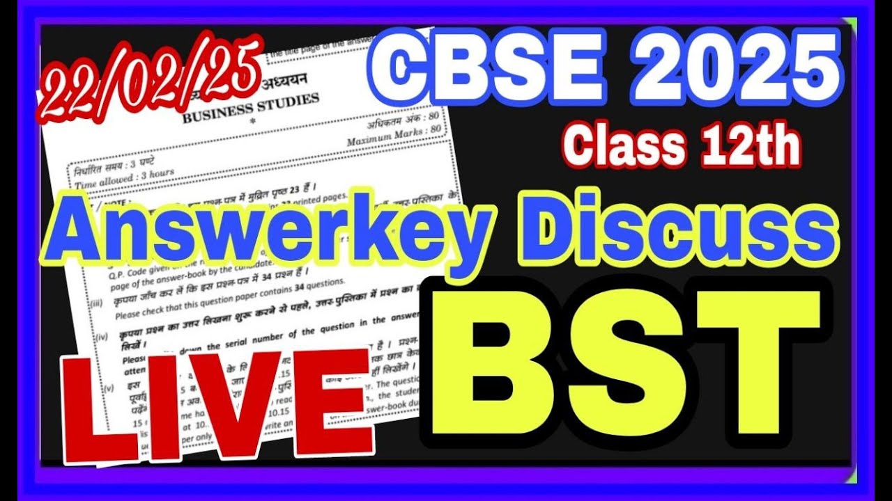 LIVE BST - COMPLETE solution 2025 |class 12 Business studies solution ...