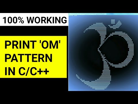 how to print om pattern in c language | pattern printing in c language|om pattern in C |abhi ...