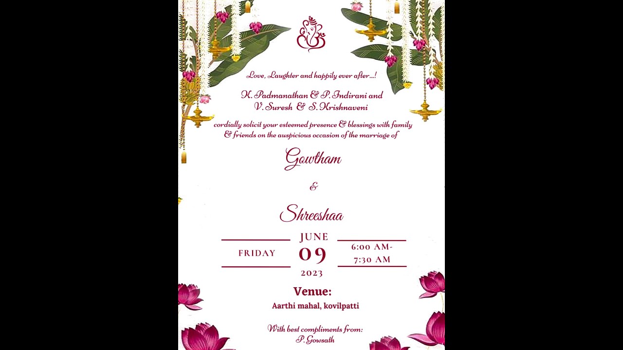 Gowtham & Shreeshaa I Wedding Live I Aslan Forever Studio - YouTube