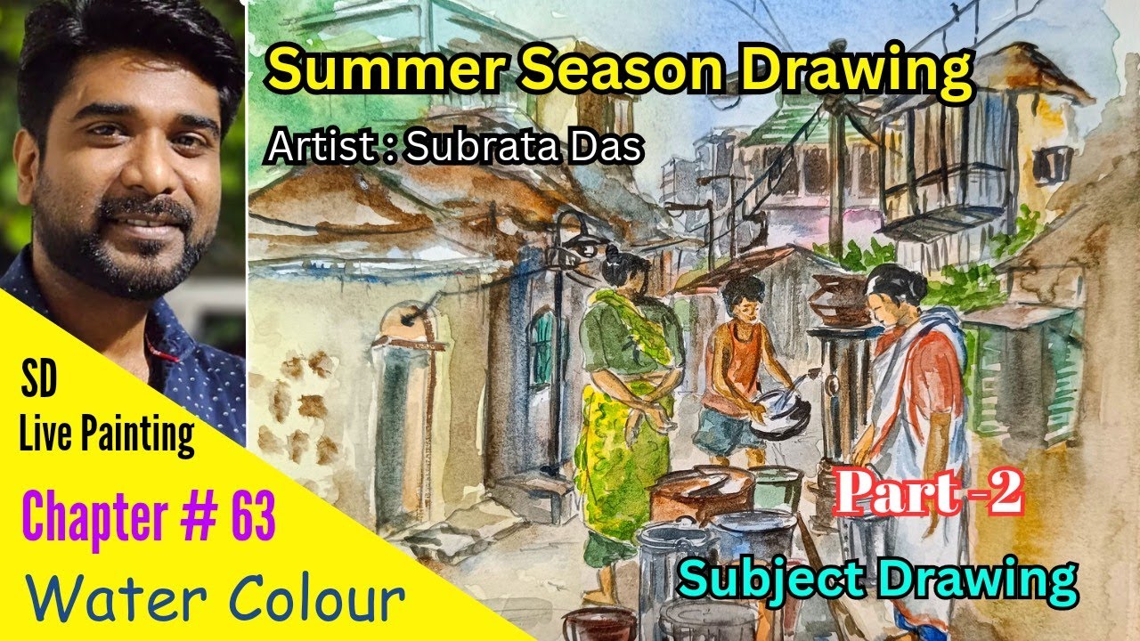 Summer Season Drawing| Cityscape Painting| Subject Drawing| Memory ...