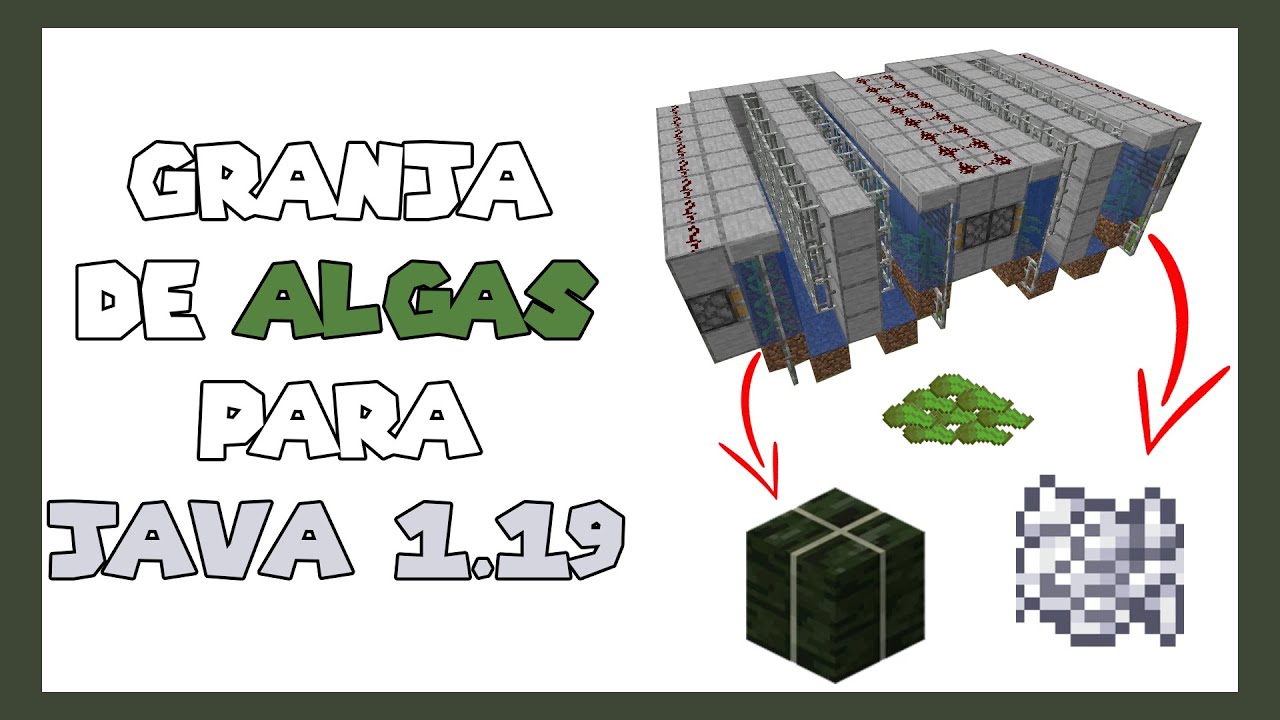 GRANJA de ALGAS en MINECRAFT 1.19 | JAVA EDITION - YouTube