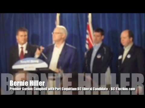 Premier Gordon Campbell introduces Bernie Hiller Port Coquitlam BC ...