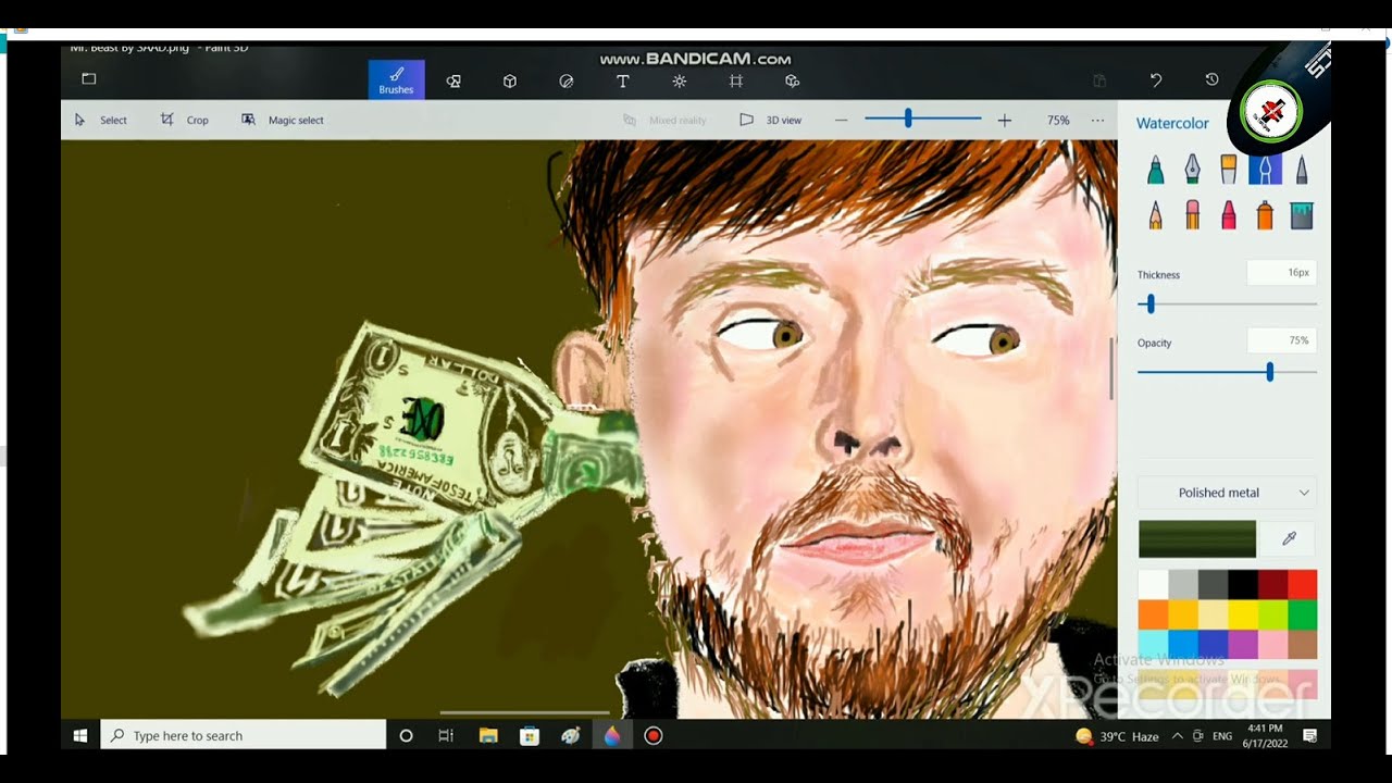 Mr Beast Drawing Digitally With Ms Paint Only Part 3 #mrbeast # ...