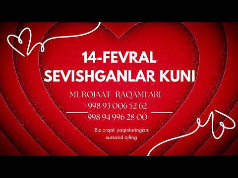 14-Fevral Sevishganlar kuniga Tabriklar