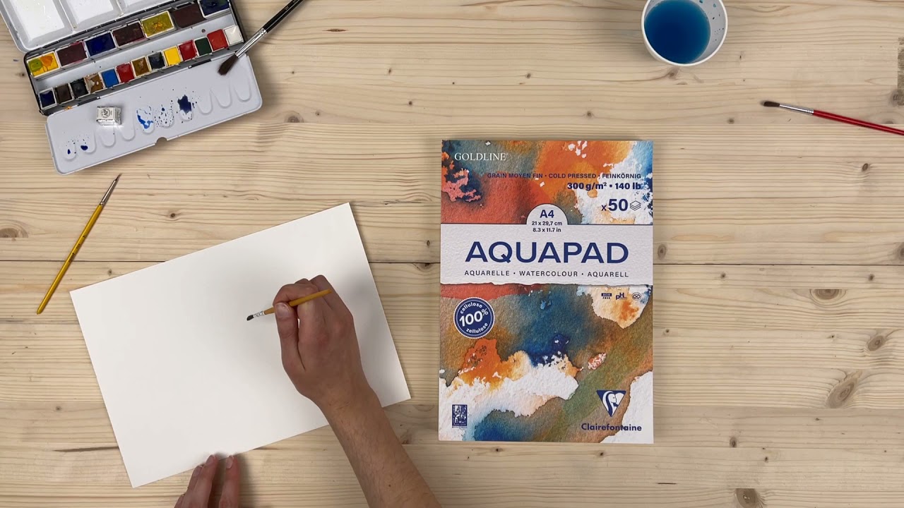 Papier Aquarelle Aquapad - YouTube