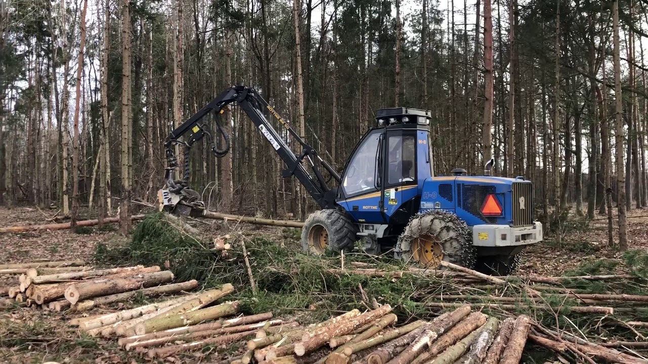 Rottne H8 Harvester - YouTube
