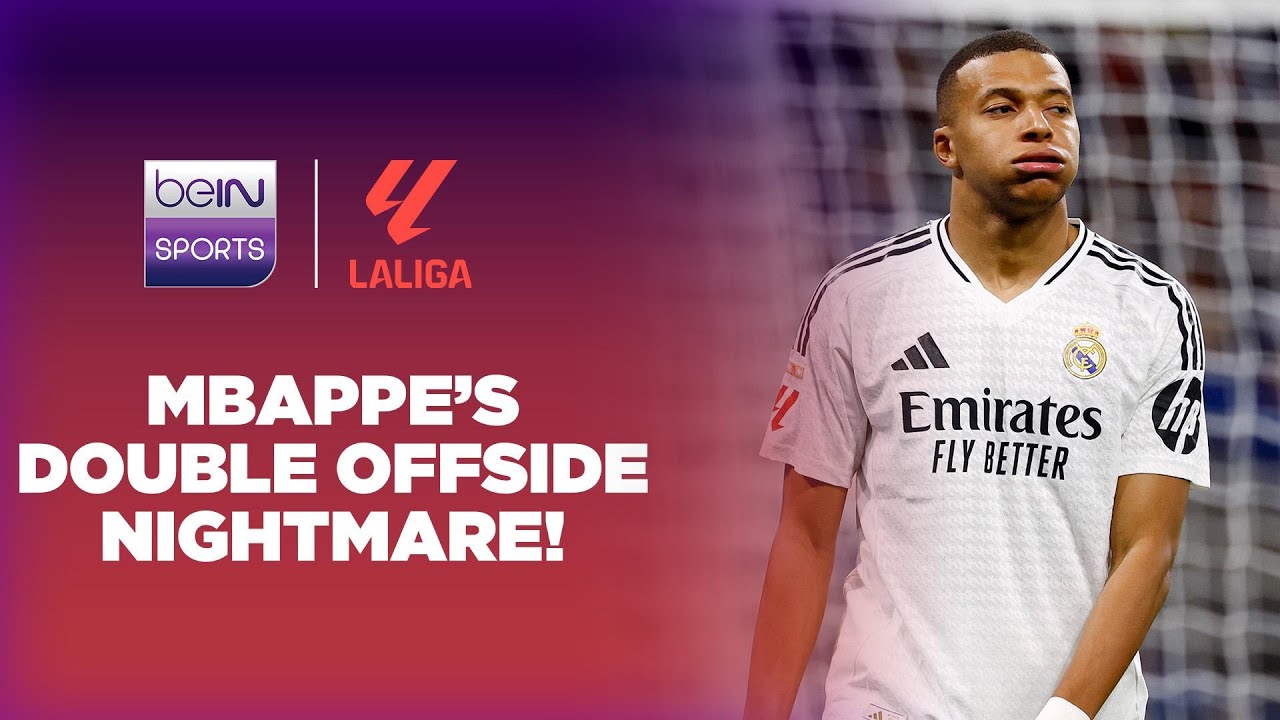 Kylian Mbappé thwarted TWICE by offside calls against Barcelona ...
