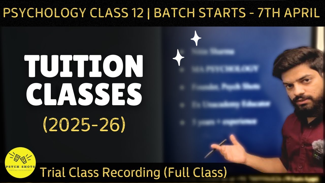 Trial class recording | Tuition Classes for Psychology Class 12 (CBSE ...