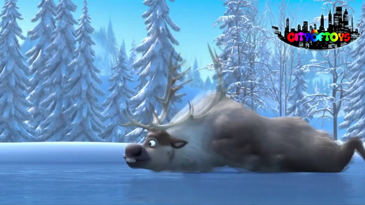 Frozen - Olaf and Sven fighting over carrot - YouTube