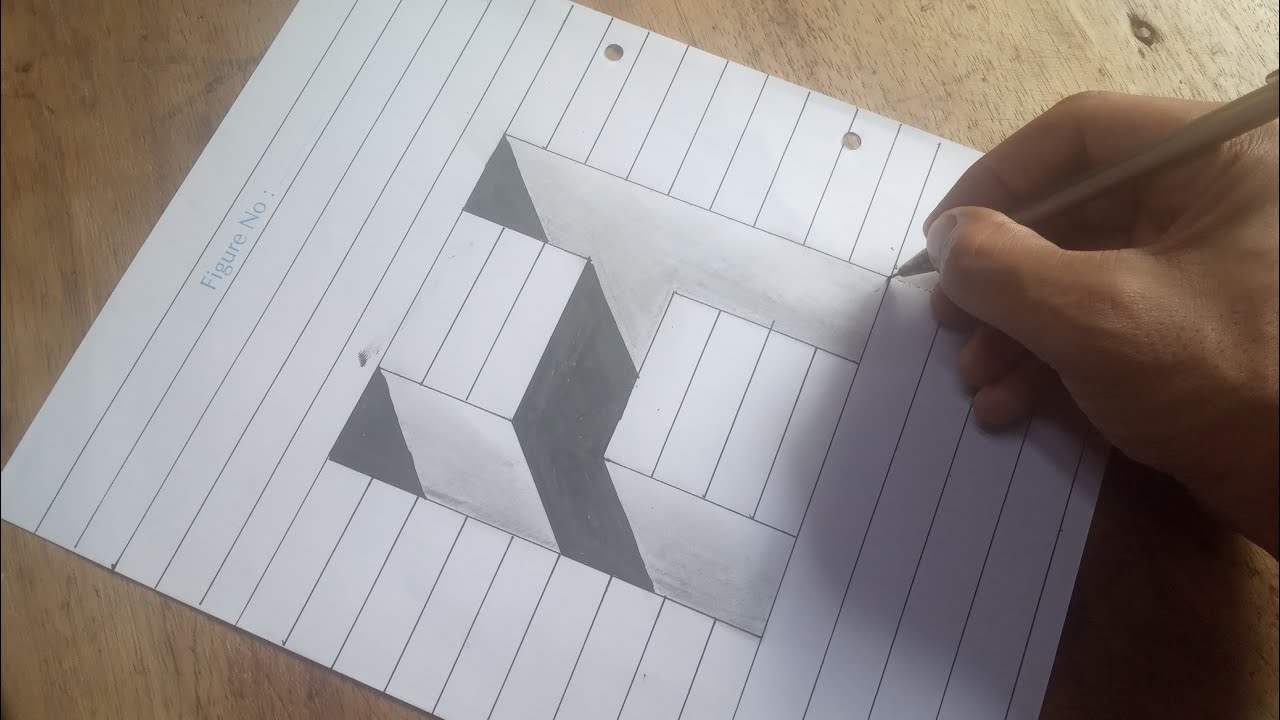 How to draw a 3d latter H #latter - YouTube