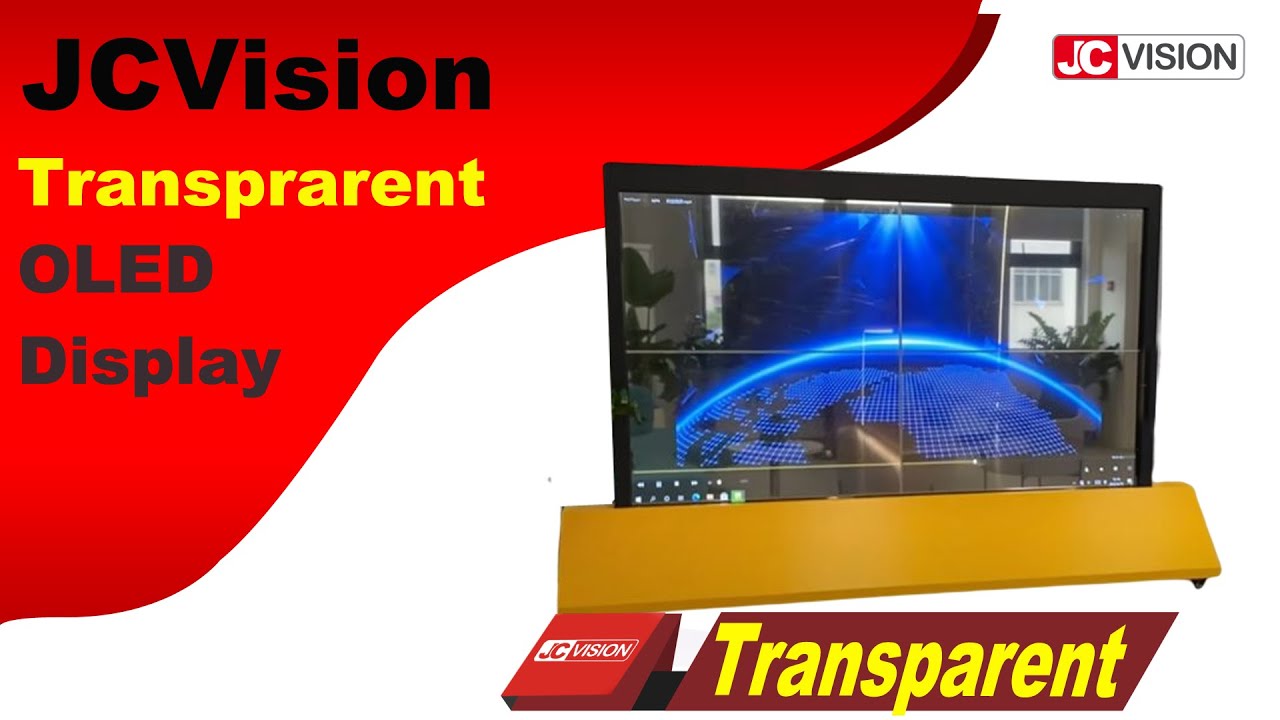 JCVision Transparent OLED Display Solution Application - YouTube