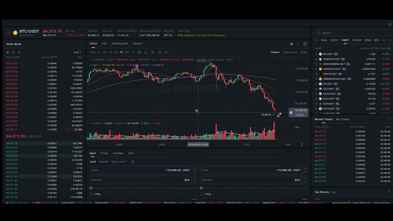 LIVE BTC/USDT CHART: Real-Time Bitcoin Price Tracker (Current Market ...