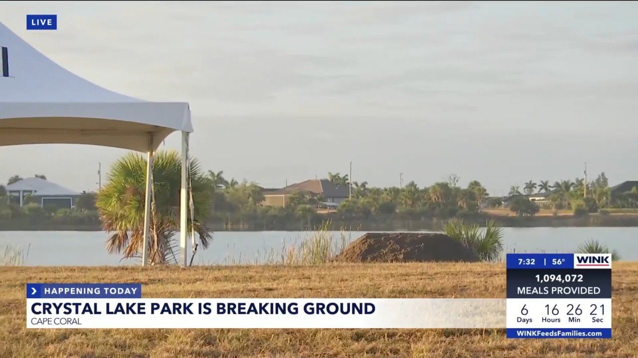 Groundbreaking Crystal Lake Park in Cape Coral - YouTube