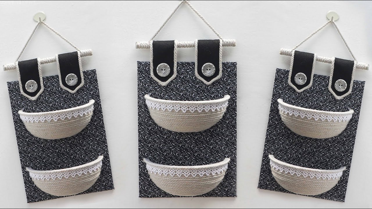 DIY Hanging Rack with Used Plastic Container | Ide Kreatif Rak Gantung ...