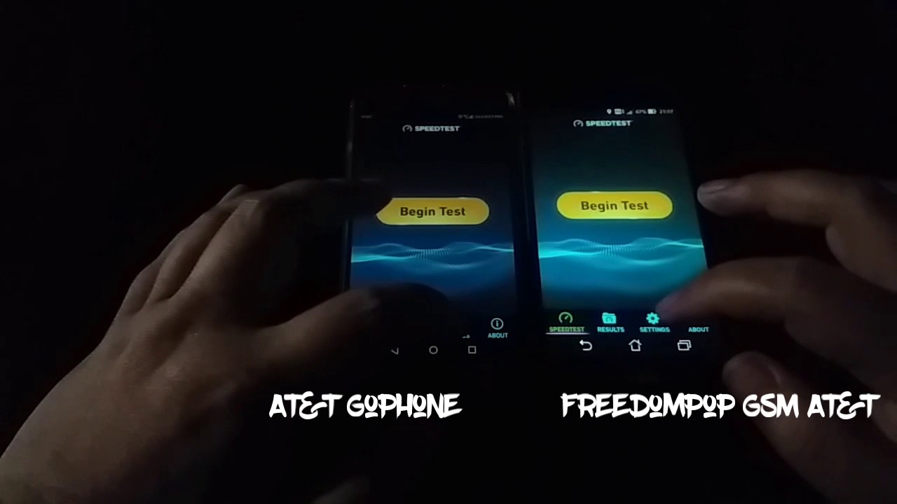 FreedomPop GSM ( At&t ) vs At&t GoPhone Speedtest [ Outdoor ] - YouTube