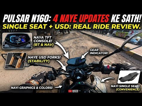 2026 4 Naye Update 🥵 ke Sath Pulsar N160 USD Ride  Review Engine Vibration Mileage Type C Port 🔥