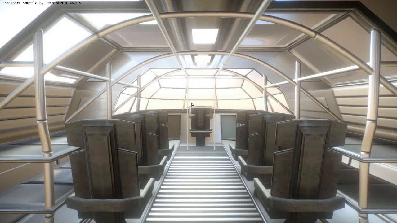 Futuristic Transport Shuttle Test on Sketchfab - YouTube