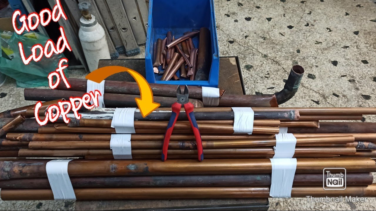 preparing Copper Pipes for the scrapyard... - YouTube