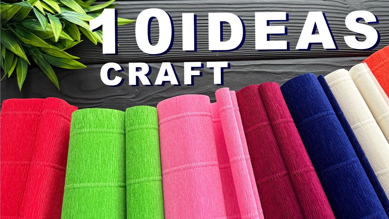 10 EASY IDEAS💥Crepe Paper Decoration Ideas DIY Crepe Paper Flowers ...