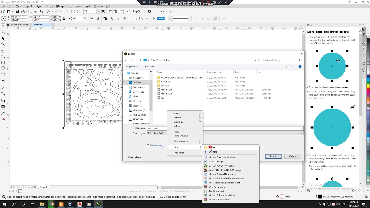 [Hướng dẫn] chuyển bản vẽ từ Corel sang DXF - YouTube