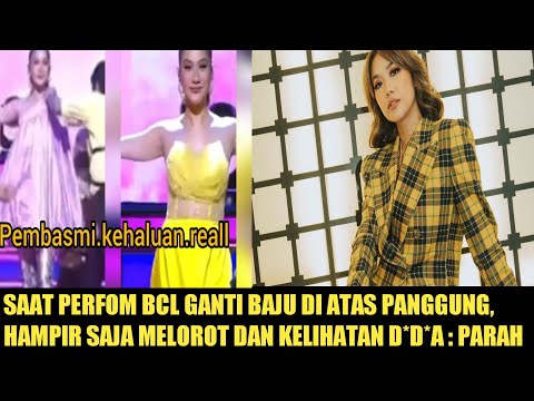 Nyaris gagal,aksi Bcl ganti baju di atas panggung membuat heboh penonton, hampir saja melorot