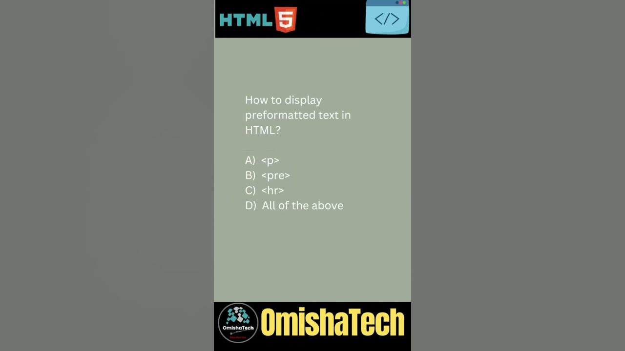 HTML Mcqs #3 || multiple questions and answers #ytshorts #shorts #html #html5 - YouTube