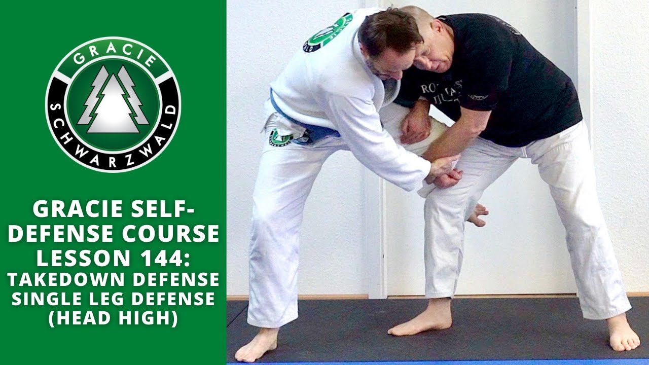 BJJ Self-Defense Course | Lesson 144: Single Leg Defense (Head High ...
