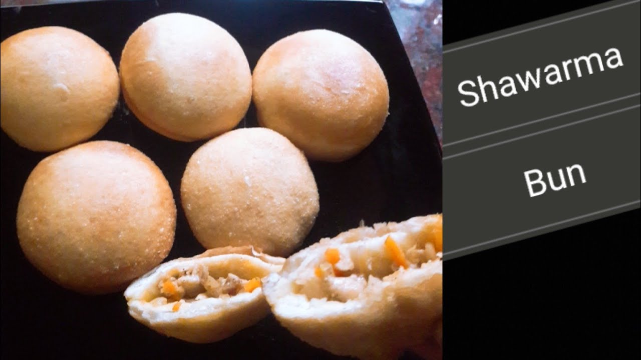 Easy shawarma bun|| chicken filling || Bun recipe - YouTube