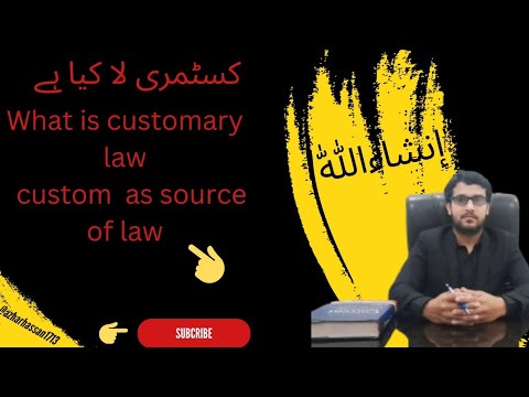 what is customary law?#custom as source of law #custom#by philosophy of ...