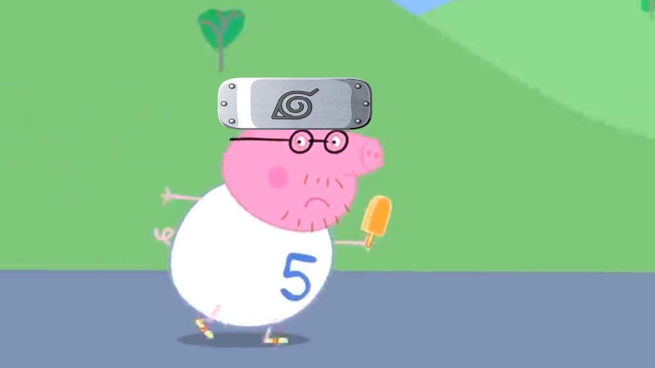 Daddy Pig naruto runs - YouTube