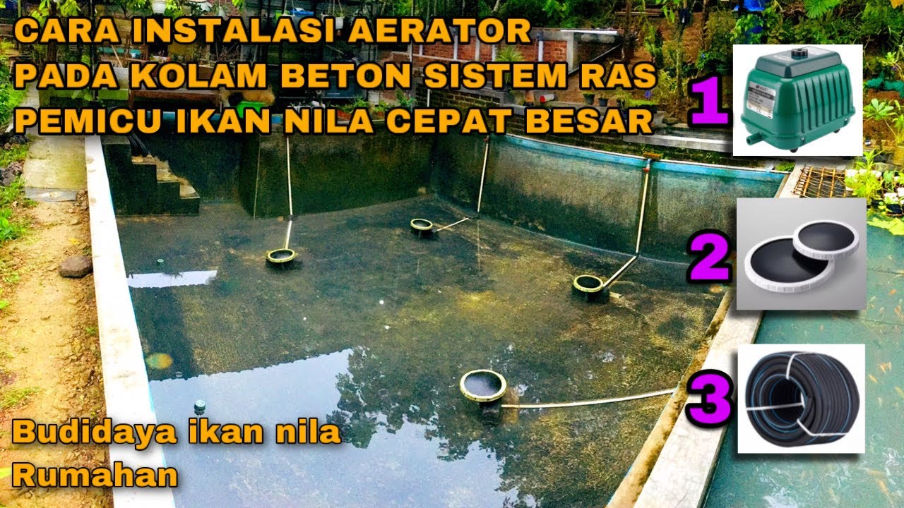 CARA INSTALASI AERATOR PADA KOLAM BETON SISTEM RAS - UNTUK MEMPERCEPAT ...