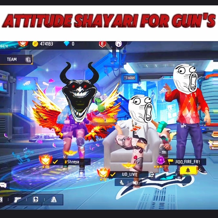 🗿💨ATTITUDE SHAYARI FOR GUN'S 🔫#freefire #shorts #youtubeshorts - YouTube
