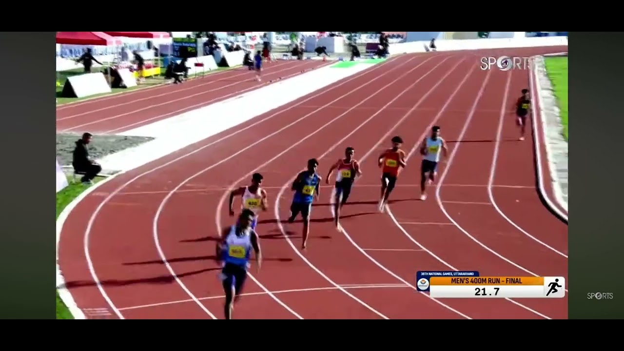 400mt Man final at national games Uttarakhand 2025 - YouTube