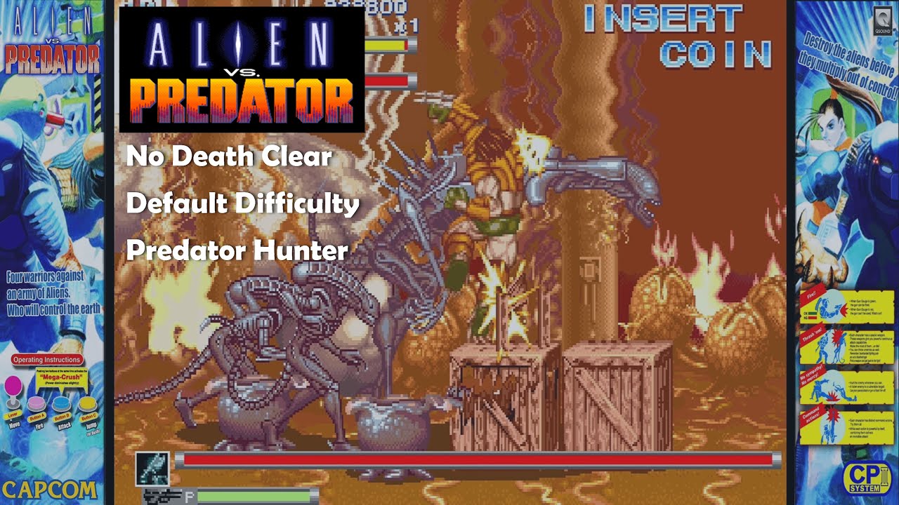 Alien vs. Predator (Arcade) 1CC No Death with Predator Hunter (Default ...