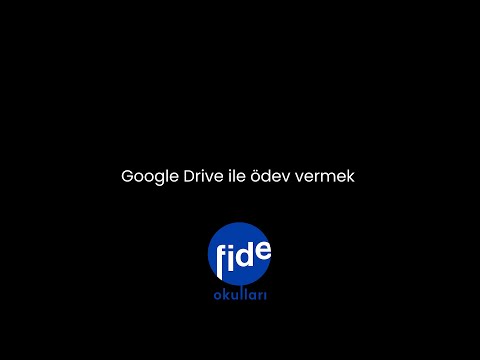Ödev Vermek  - Google Drive eklentili