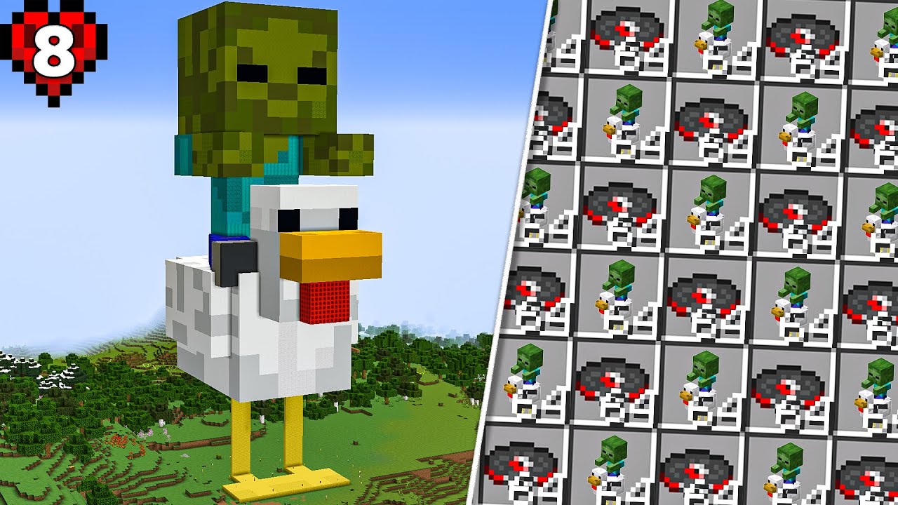 I Built a CHICKEN JOCKEY FACTORY in Minecraft Hardcore - YouTube