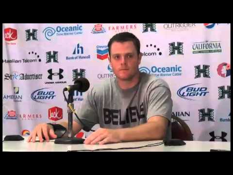 Sean Schroeder Post Game Press Conference Hawaii vs. Lamar 9-15-12 ...