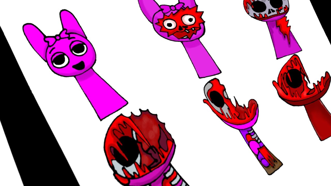 Drawing Incredibox Sprunki ( Pinki ) Phase 1 vs Phase 2 vs Phase 3 vs ...