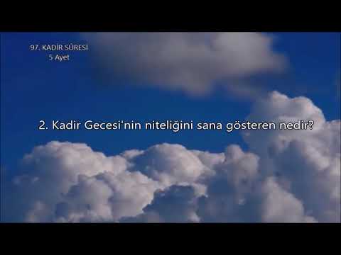 Yaşar Nuri Öztürk hocanın sesinden Muhteşem Kadir suresi meali dinleyin