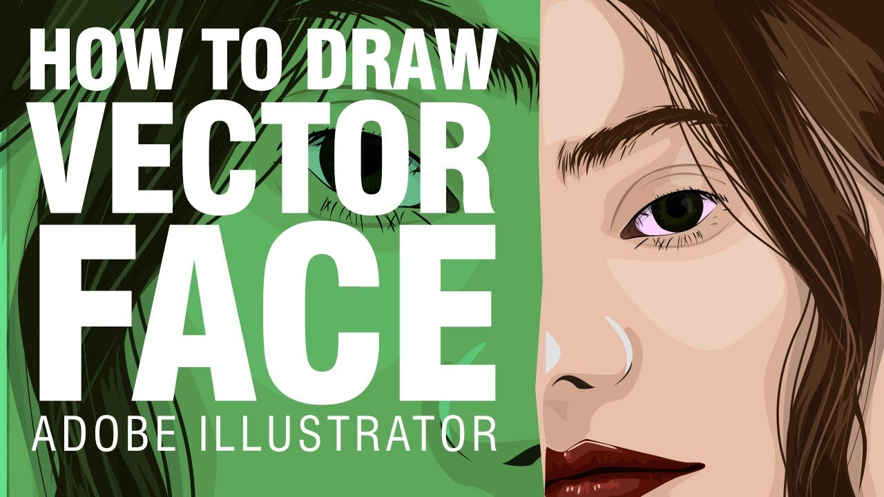How to Draw Vector Face (lip and eyebrow) with Adobe Illustrator - YouTube