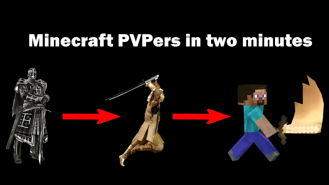 Minecraft PVPers in two minutes - YouTube