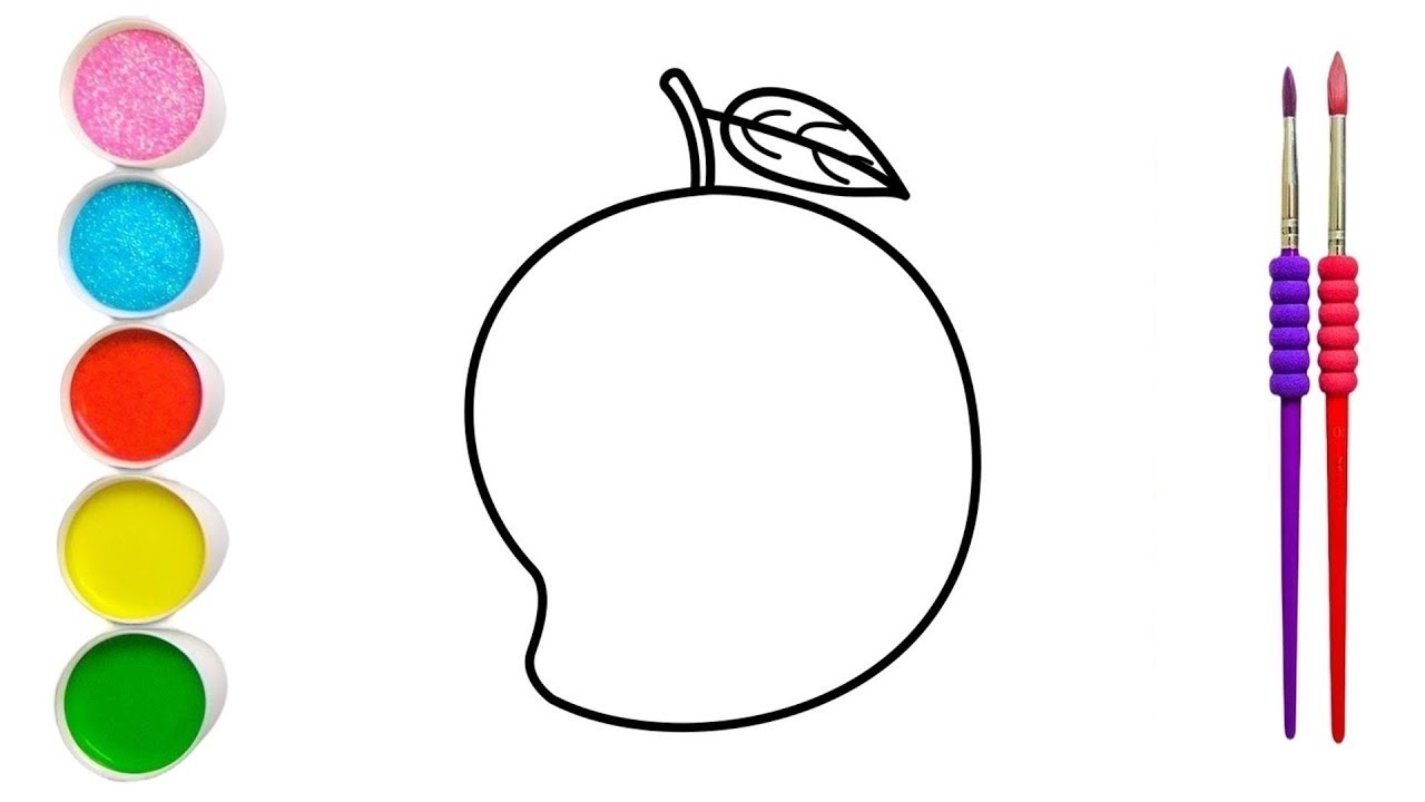 Mango Drawing, Painting and Coloring for Kids & Toddlers | How to Draw ...