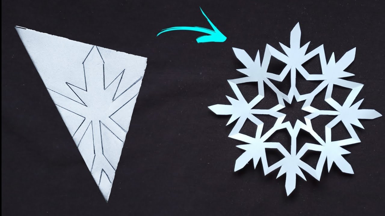 Christmas Origami / How to make a paper snowflake for Christmas [Paper ...