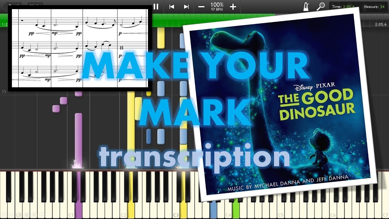 The Good Dinosaur - Make Your Mark - Full Transcription [Synthesia ...