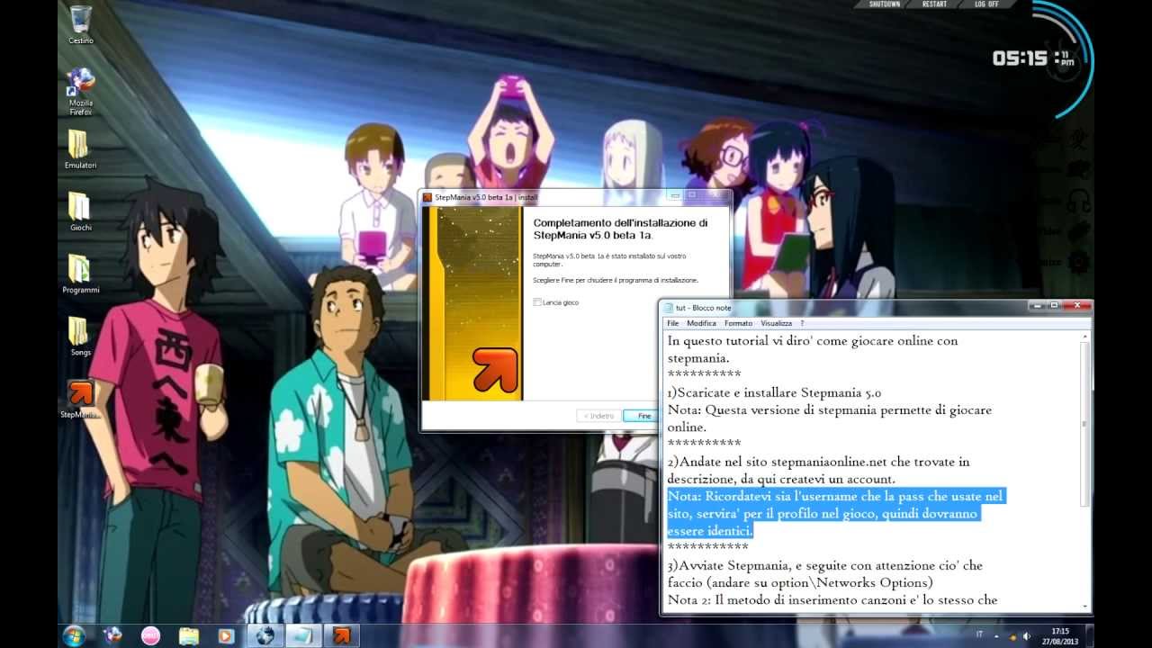 「Tutorial PC ITA\ENG CC」Stepmania 5.0 - Configurazione\Gioco Online ...