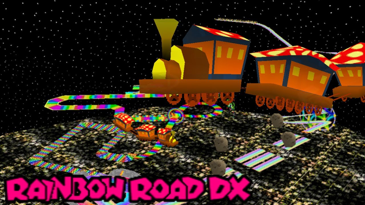 Rainbow Road DX Remake again in MKDS - YouTube