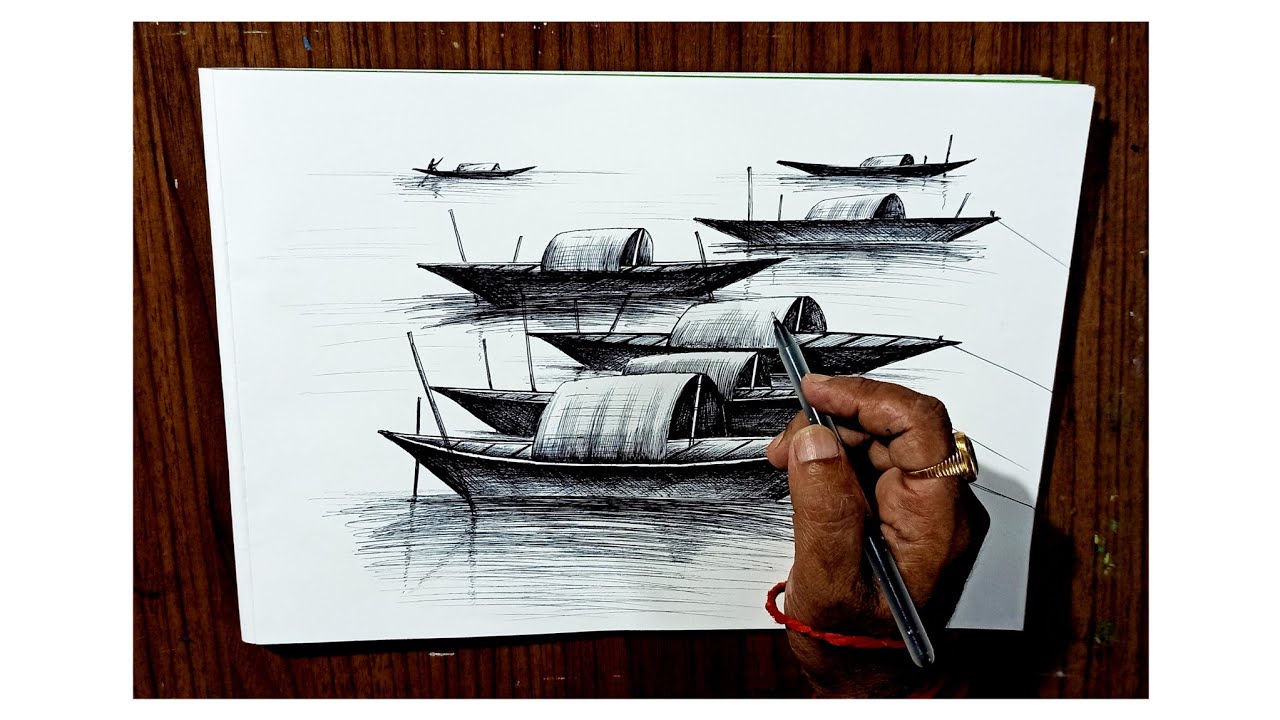 drawing only using a black pen/drawing with pen sketch/beautiful ...