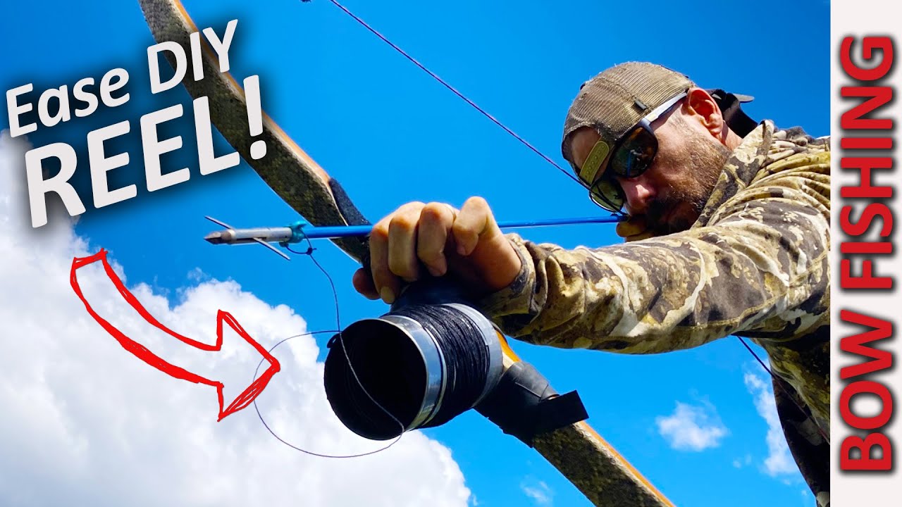 DIY BOWFISHING Setup for Recurve - Easy Step by Step Bow Fishing Reel ...